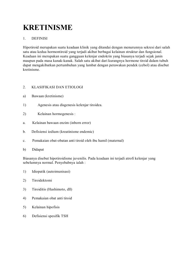 KRETINISME | PDF | Kesehatan Holistik
