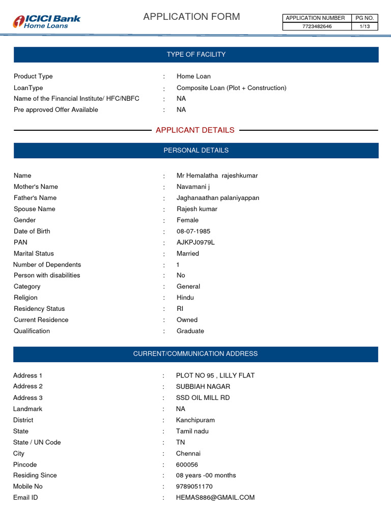 Digital Application Form | PDF | Mortgages | Loans