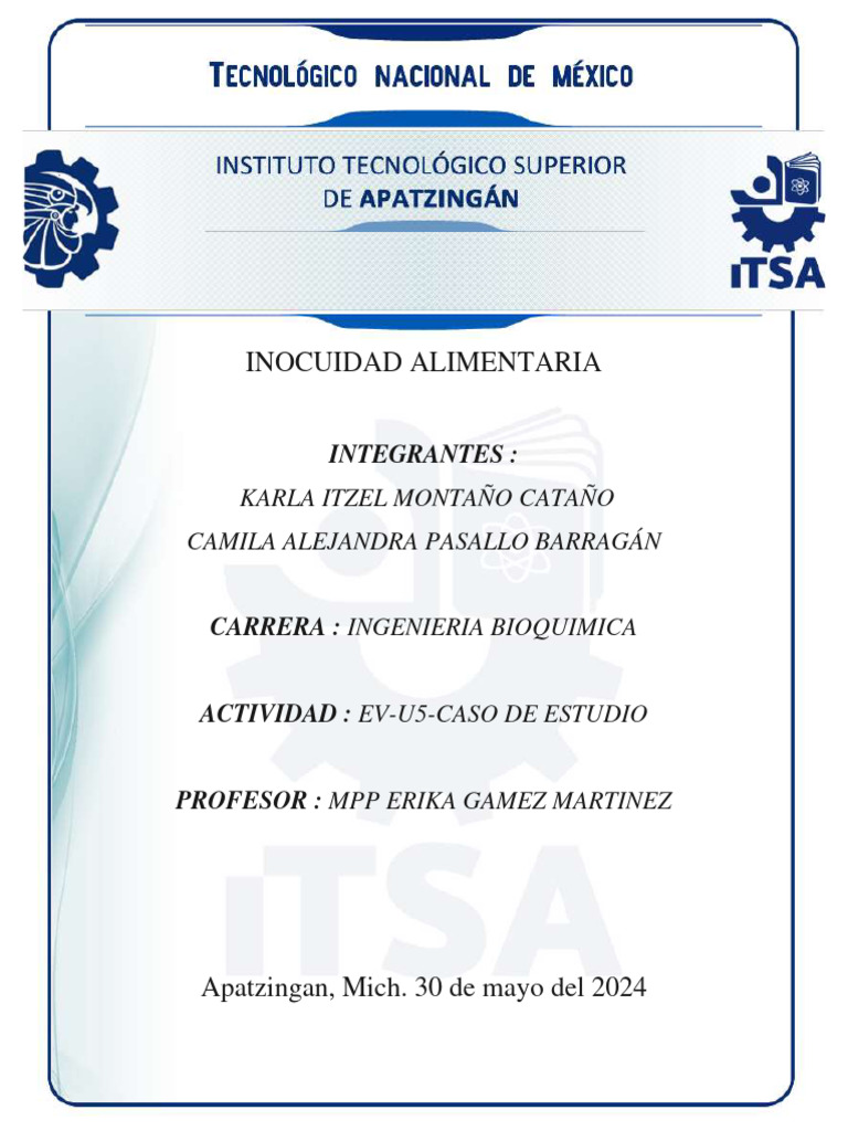 Ev-U5-Caso de Estudio | PDF | Seguridad alimenticia | Business