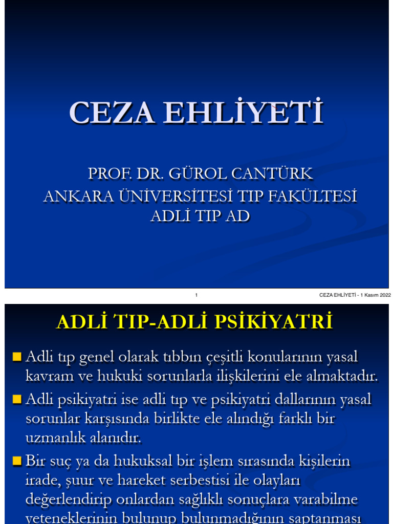 Ceza Ehli̇yeti̇ | PDF