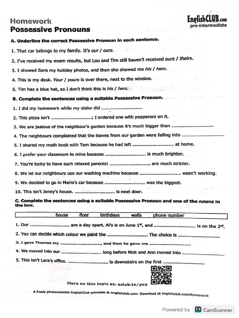 Refuerzo PRONOUNS USAGE | PDF