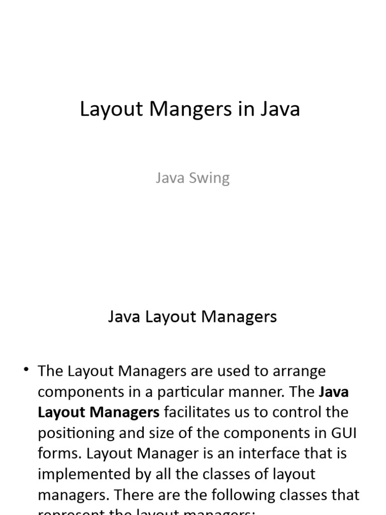 Swing | Download Free PDF | Java Platform | System Software