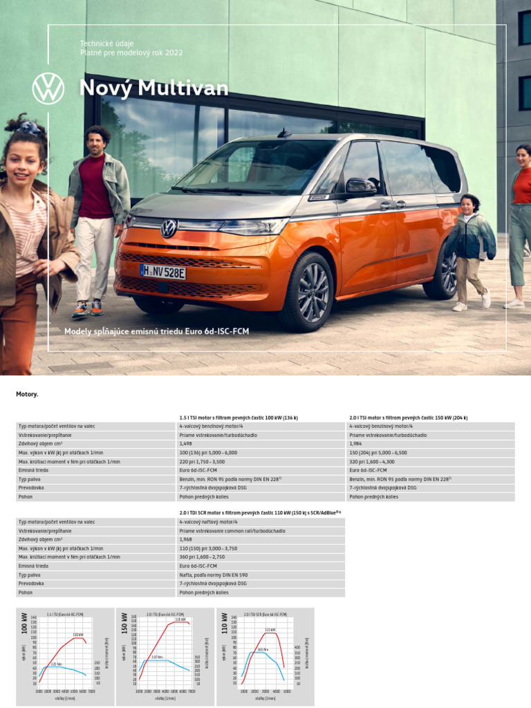 t7 Multivan Technicke Udaje My2022 | PDF