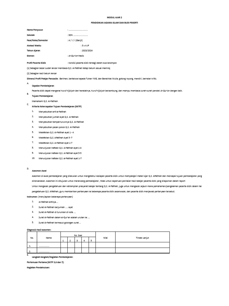 Modul Ajar 2 Workshop | PDF | Karier & Perkembangan | Seni & Disiplin Bahasa