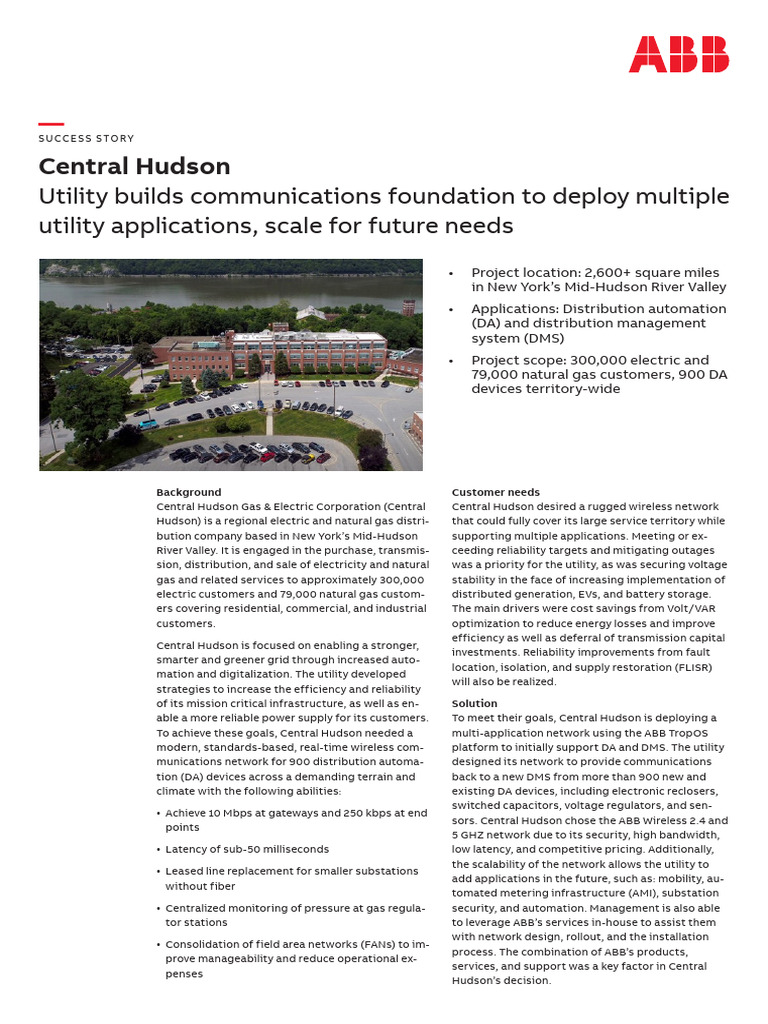 Central Hudson Deploys Smart Grid Applications On Wireless Network ...