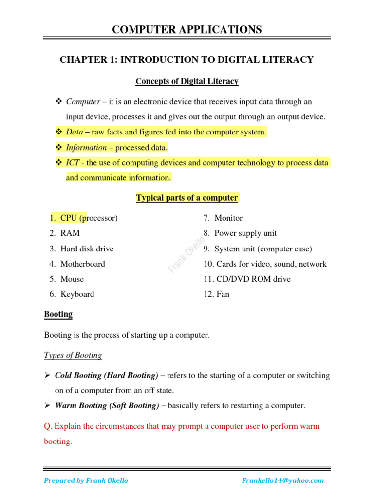 Computer Applications | PDF | Network Topology | Computer Data Storage
