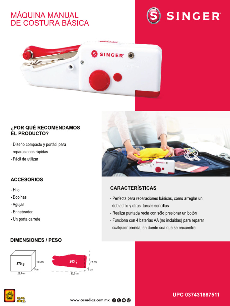 Pdfs Fichas 7393033106973-Maquina Manual-Singer | PDF