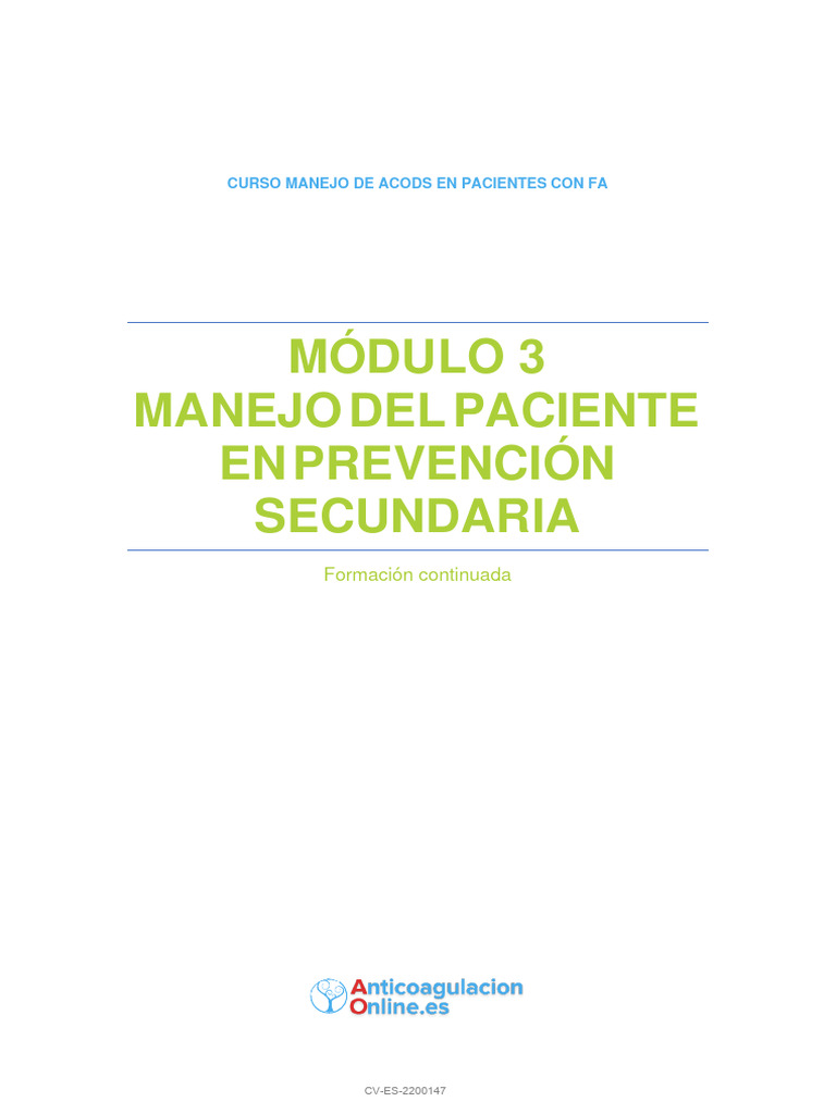 Modulo3 AO | PDF | Medicina CLINICA | Especialidades Medicas