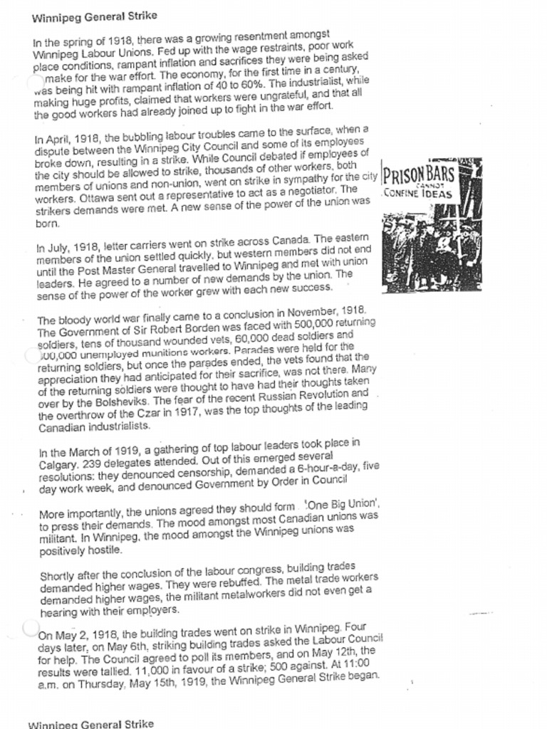 Winnipeg General Strike Pdf