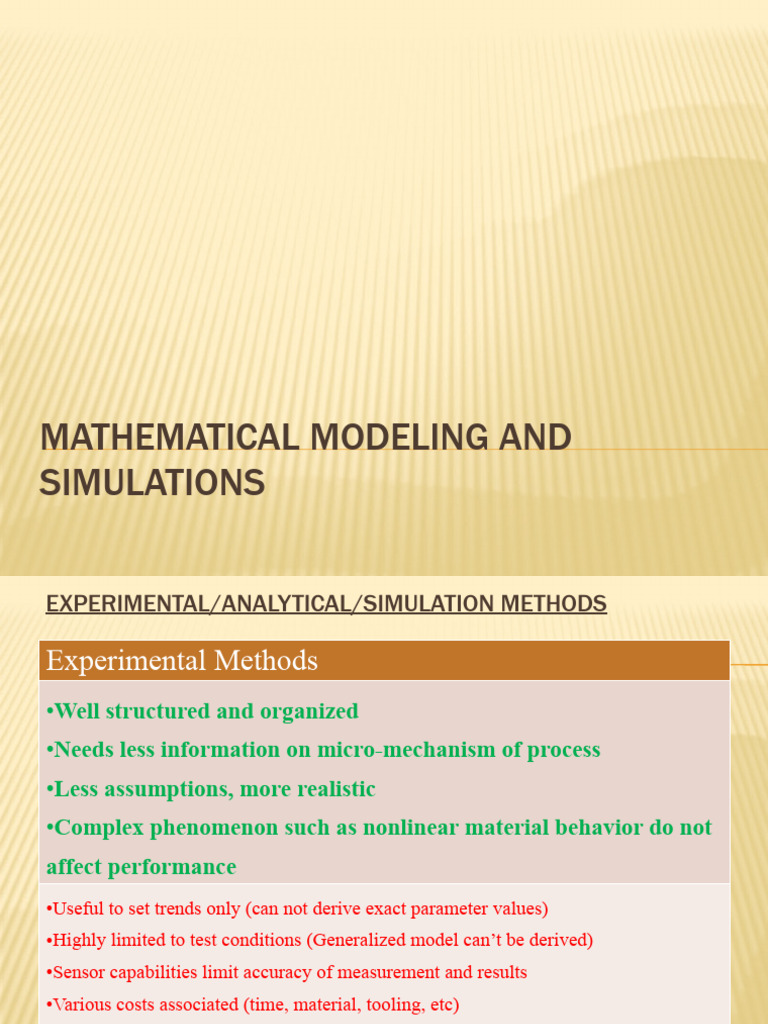Day 3 Mathematical Modeliing and Simulation | PDF | Equations | Regression Analysis