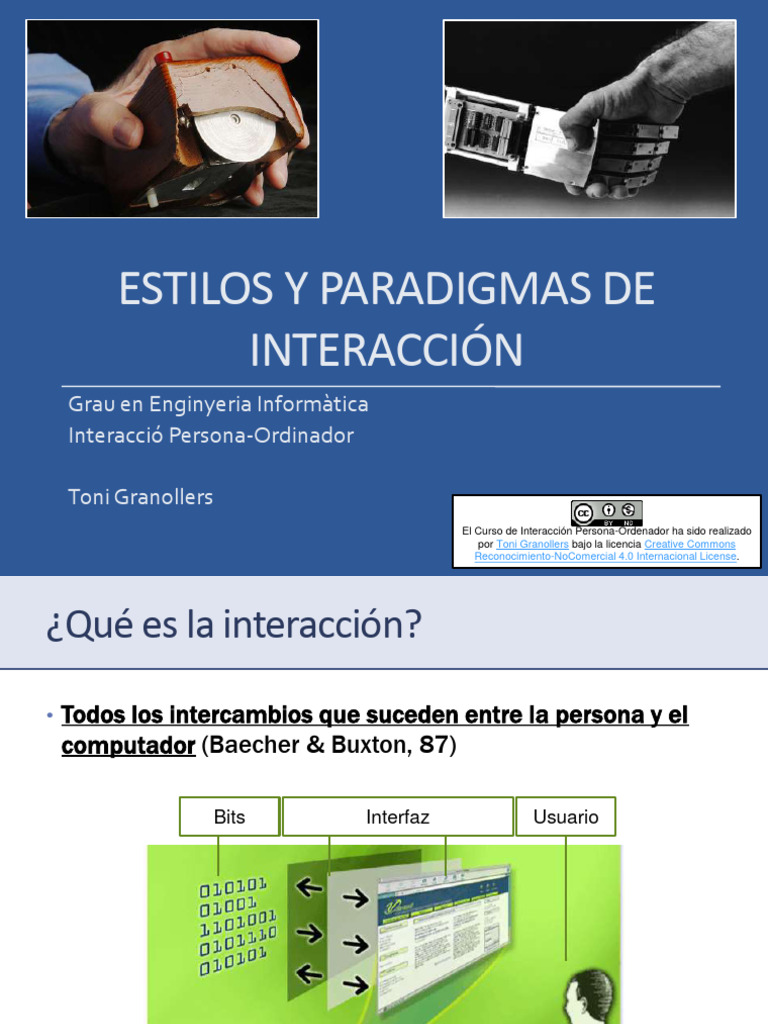 Estilos y Paradigmas HCI | PDF | La interacción persona-ordenador ...