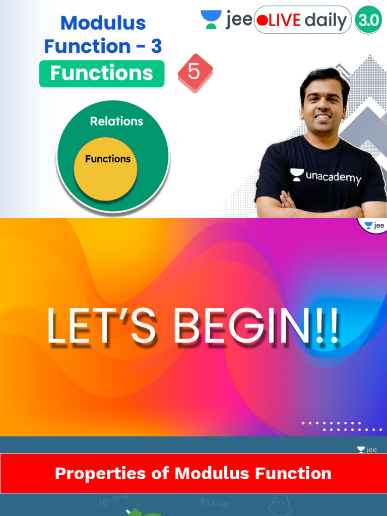 Properties of Modulus Functions Explained | PDF | Teaching Methods & Materials