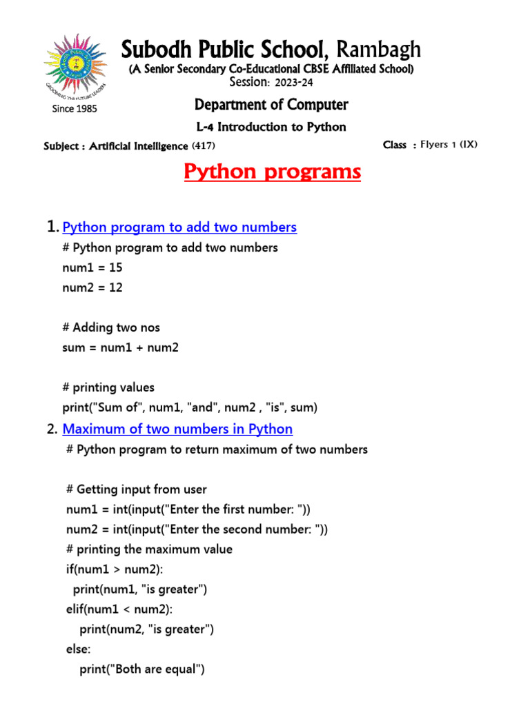AI Python Programs | PDF | Applied Mathematics | Computer Engineering