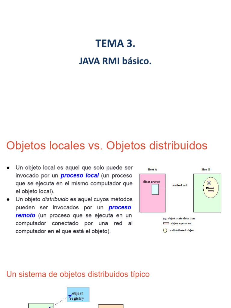 TEMA 3. JAVA RMI Básico | PDF | Java (lenguaje de programación) | Ingeniería Informática