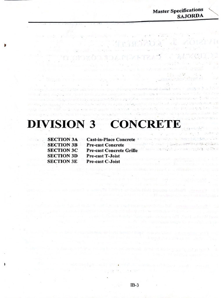 Division 3 - Concrete | PDF