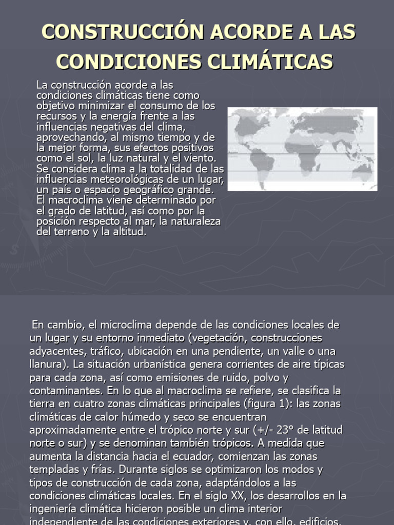 Presentacion de Condiciones Climat. | PDF | Clima | Entorno natural