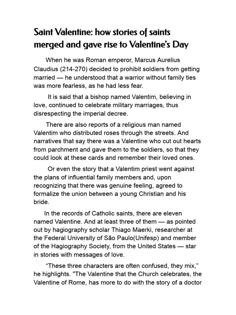 Trabalho de Ingles J Santo Valent | PDF | Saint | Catholic Church