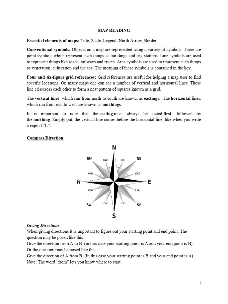 Geography Notes - 3 Map Reading | PDF | Contour Line | Map
