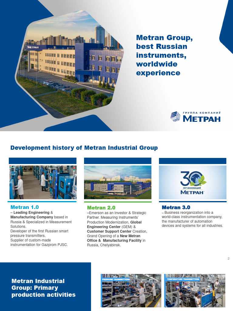 Metran (Products) - en | PDF | Instrumentation | Pressure Measurement