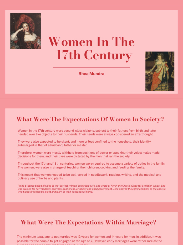 English 17th Century Woman | PDF | Puritans | Church Of England