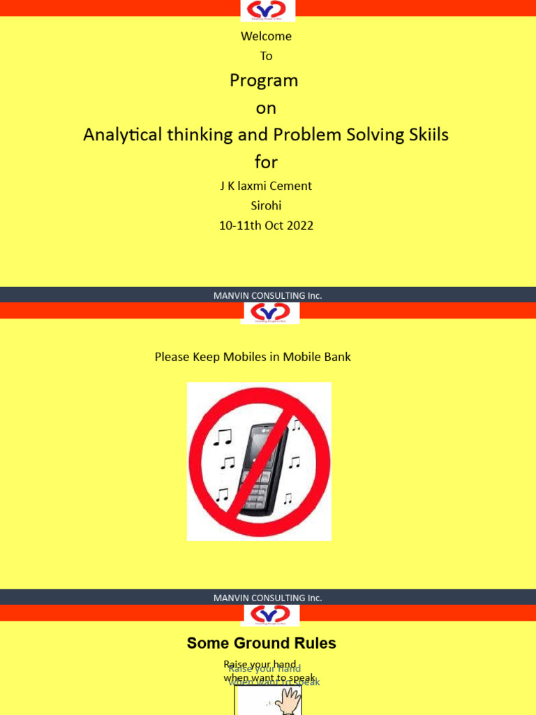 Analytical Thinking & Problem Solving | PDF | Thought | Mind