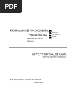 Programa de Gestión Documental - RNEC | PDF | Gestión de registros | Planificación