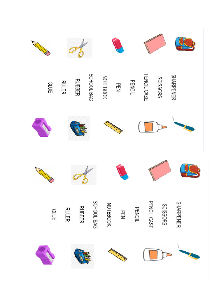 School Objects For Pre Kids | PDF