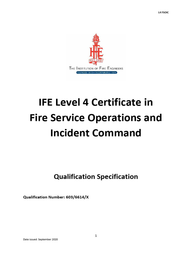 L4 - Fire Service Operations and Incident Command | PDF | Educational ...