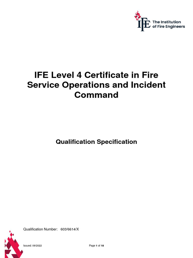 Fire Service Operations Certificate | PDF