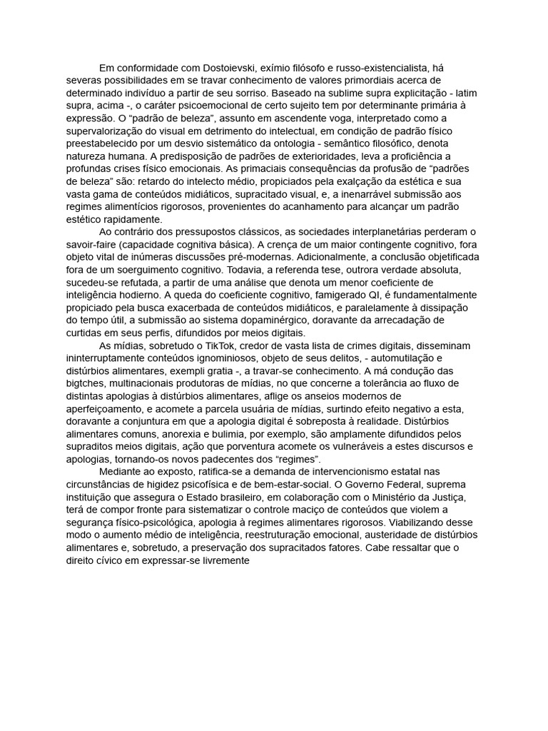 Consequências da busca por padrões de beleza idelizados | PDF ... Consequências da busca por padrões de beleza idelizados | PDF ...