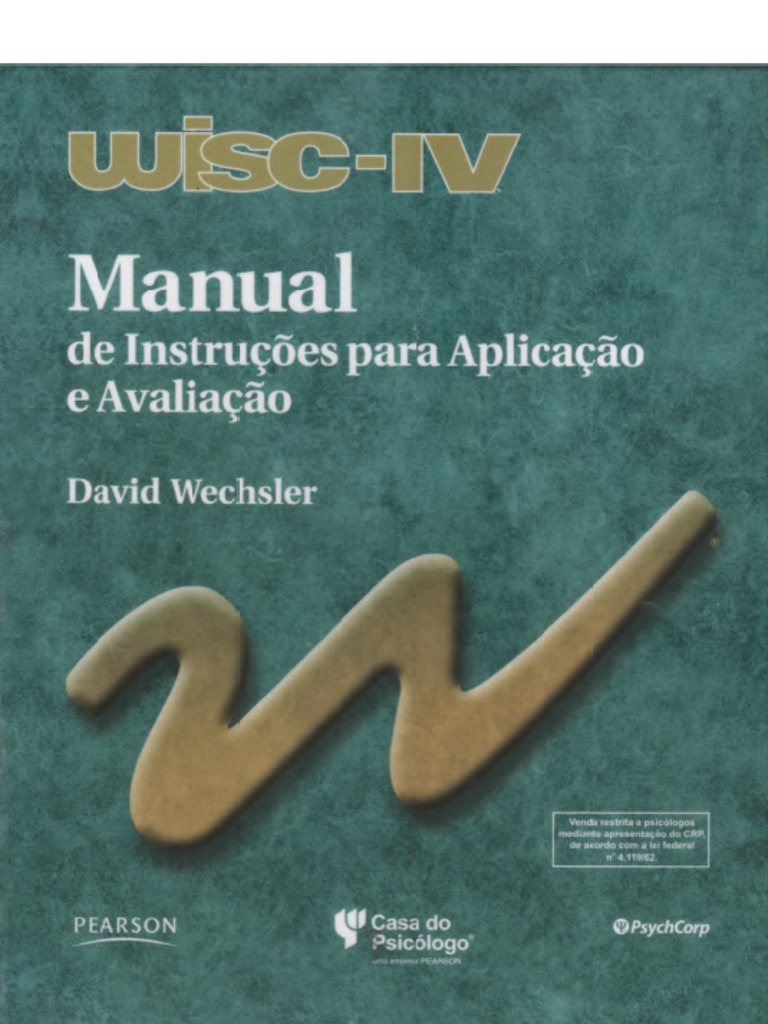 WISC-IV - Manual de Instruções para Aplicação - 240409 - 133757 | PDF
