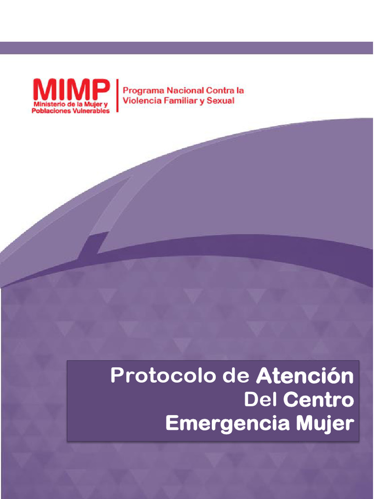 PROTOCOLO DE ATENCION DE LOS CEM - Validar | PDF | La violencia contra las mujeres | Trata de ...