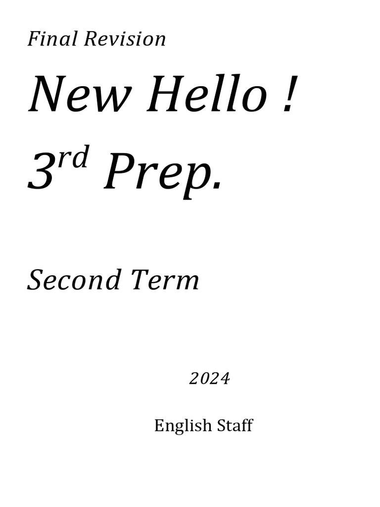 Final Revision Last Addition 3rd Prep. 2nd Term 2024 | PDF | Fossil Fuels