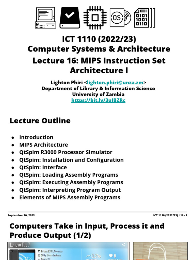 Notes Unza23 Ict1110 Lecture 16 | PDF | Input/Output | Integer ...