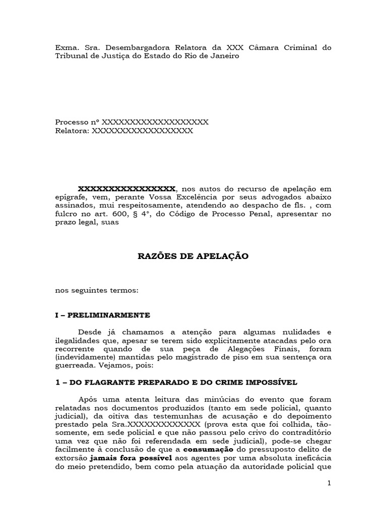 Modelo de Ra - TJRJ | PDF | Sentença (jurídico) | Confissão (jurídico)