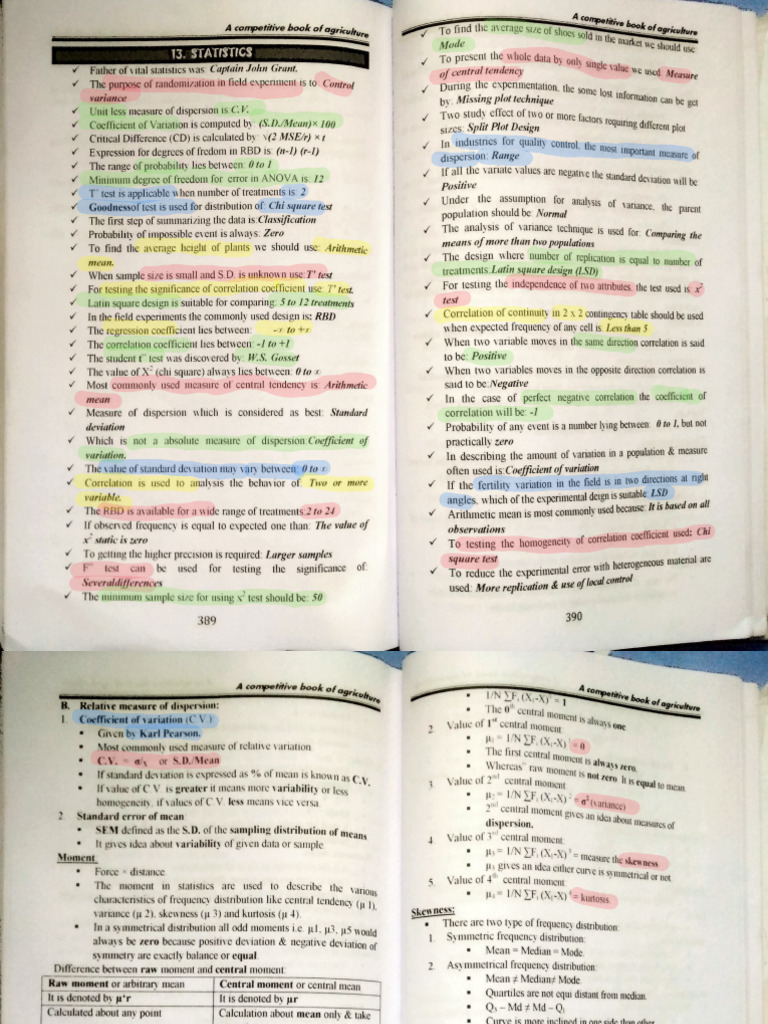 Statistics Revision Pdf