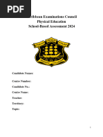 PE SBA Guidelines for Students | PDF | Human Communication