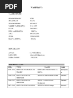 Jinsi Ya Kuandika CV - Mfano Wa CV Wasifu | PDF