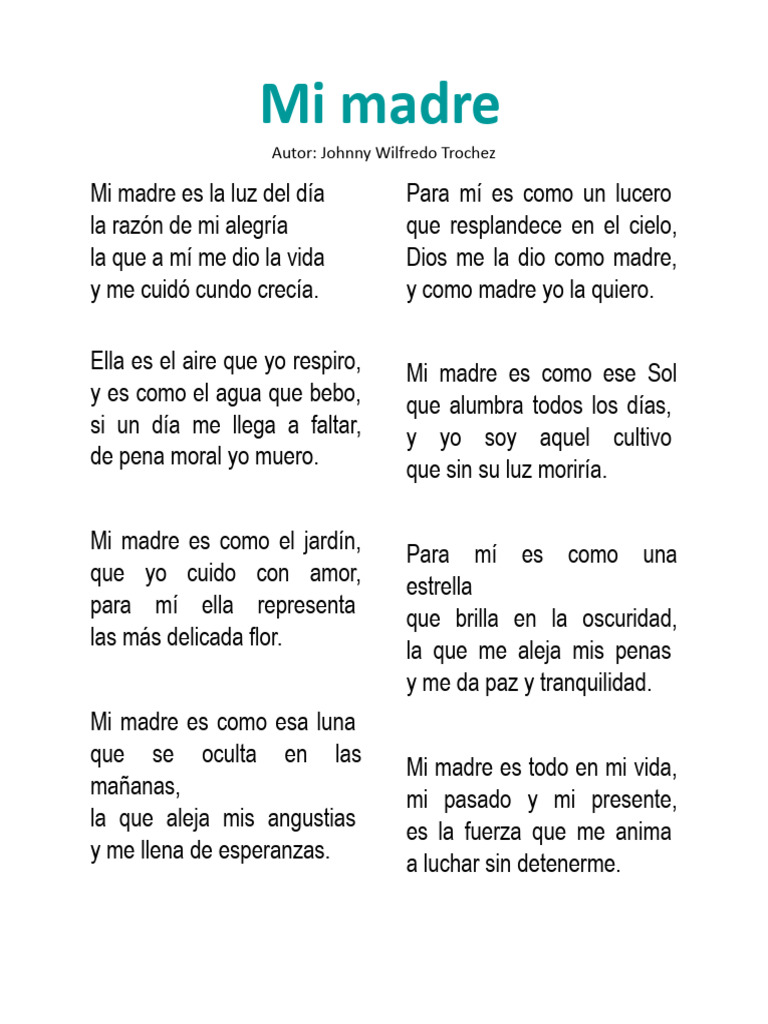 Mi Madre Es La Luz Del Día | PDF