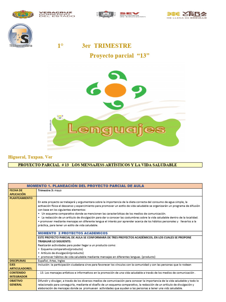 PROYECTO PARCIAL3er T Lenguajes | PDF | Ecuaciones | Evaluación