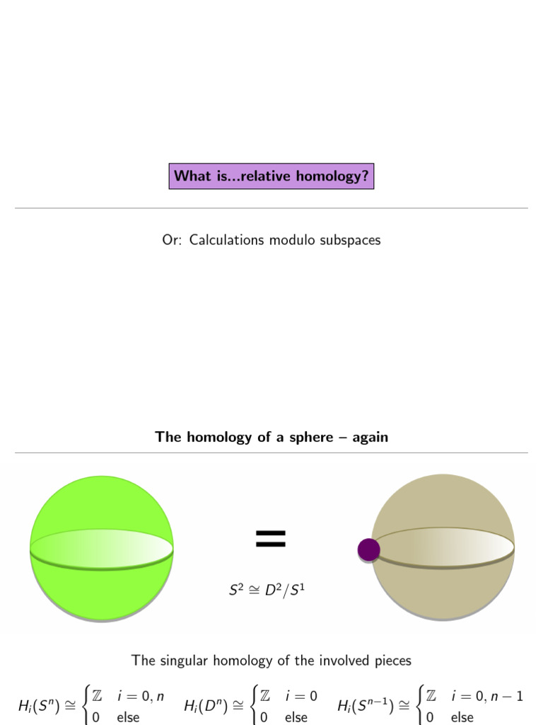 16 Relative Homology | PDF | Mathematics | Space
