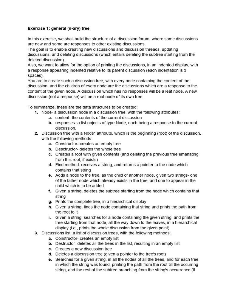 01 Programming Ex1 Trees Pdf Computer Programming Algorithms And Data Structures 5474