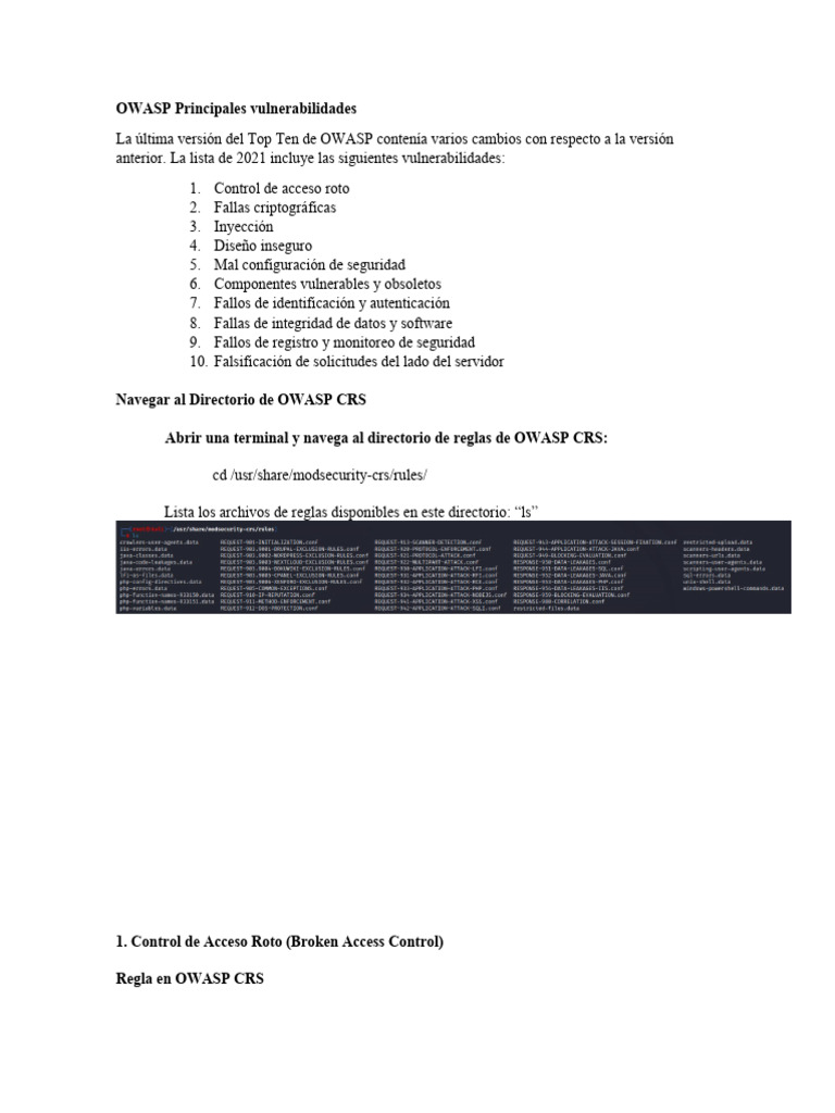 Taller WAF | PDF | Servidor HTTP Apache | Informática