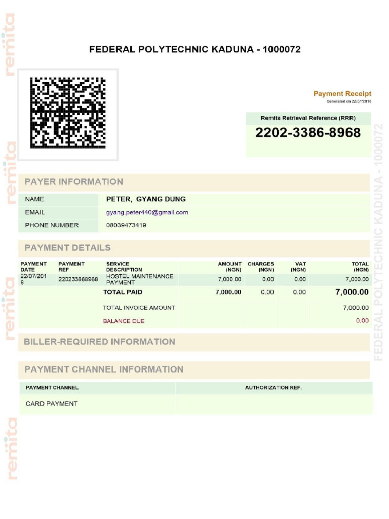 Payment Reciept | PDF