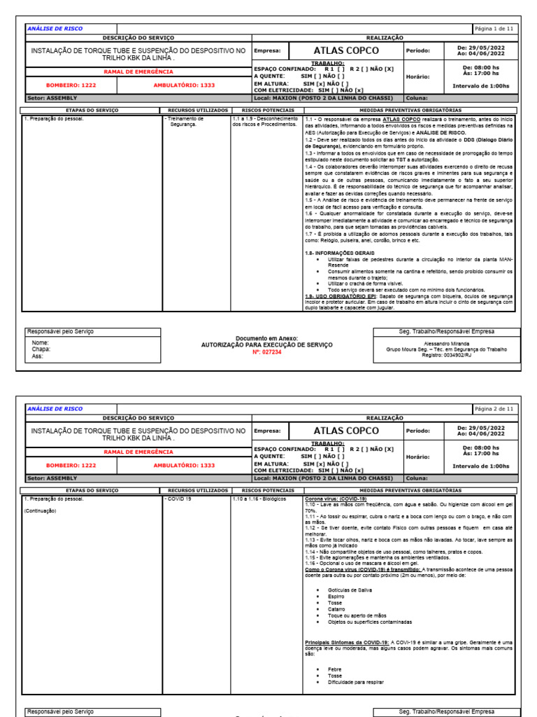 Atlas Copco - (Maxion-Posto 2 Da Linha Do Chassi) - Instalação de ...