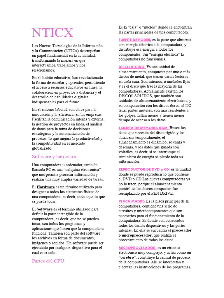 NTICX | PDF | Red de computadoras | Hardware de la computadora