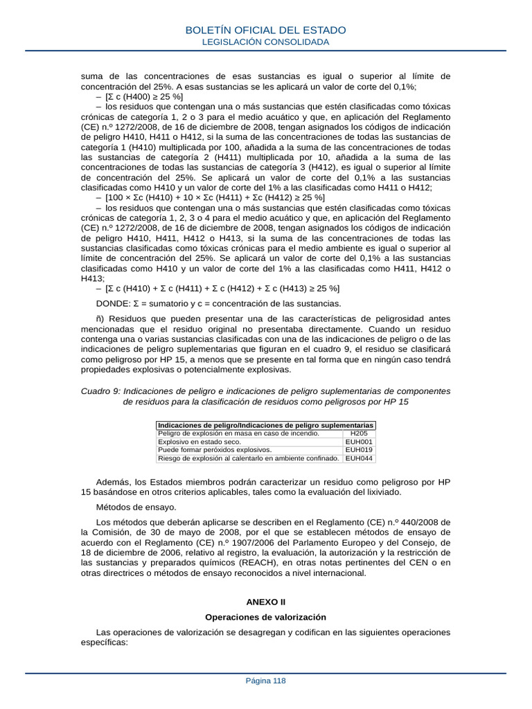 LRes - Val y Elim Operaciones | PDF | Residuos | Reciclaje