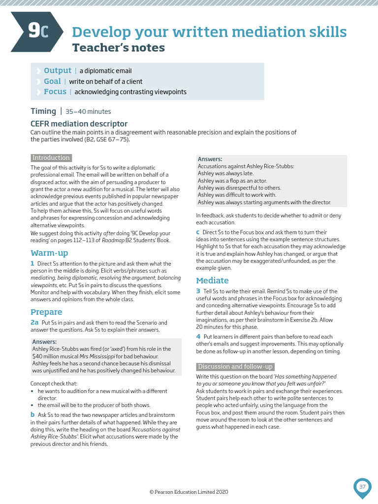 Mediation Unit 9 B2 Pdf