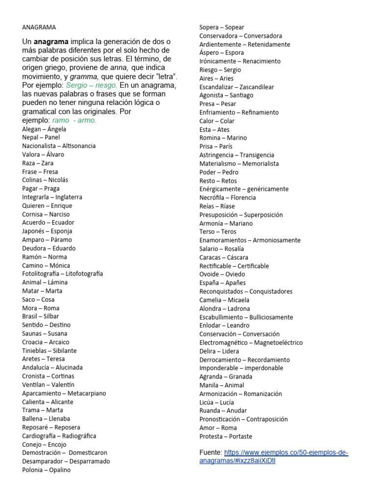 ANAGRAMA | PDF | Poesía