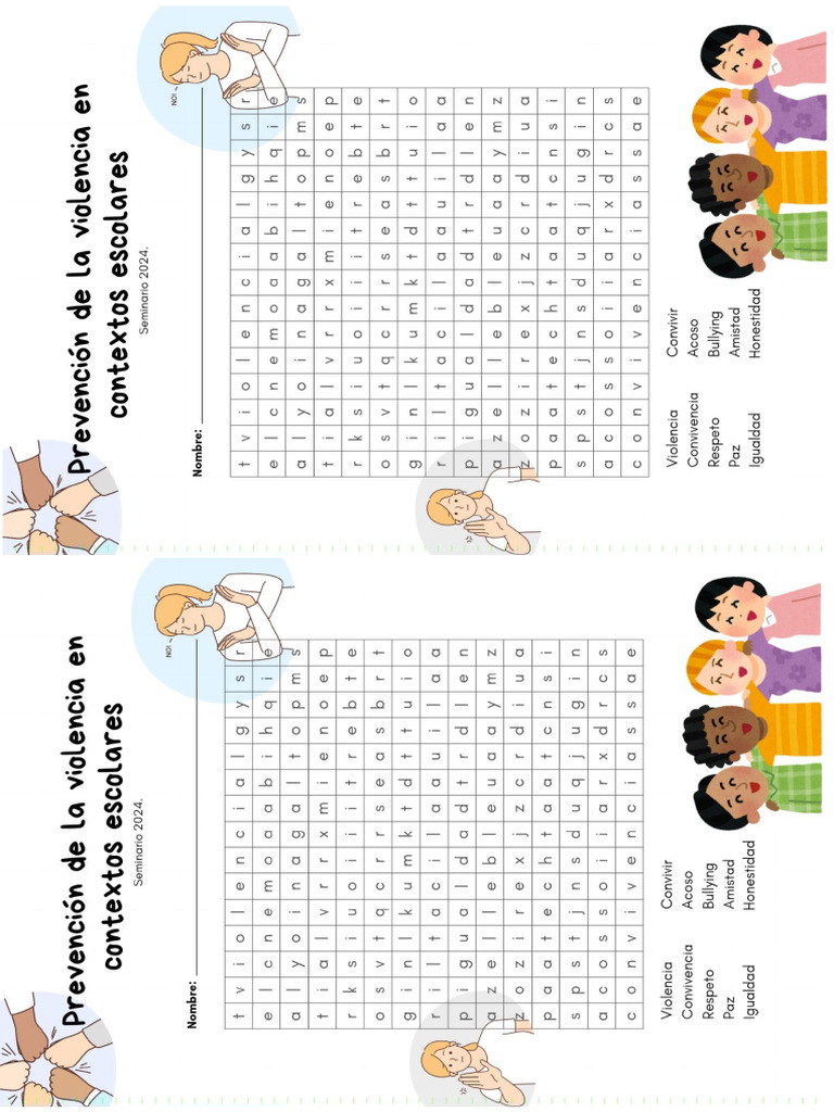 Sopa de Letras Valores | PDF
